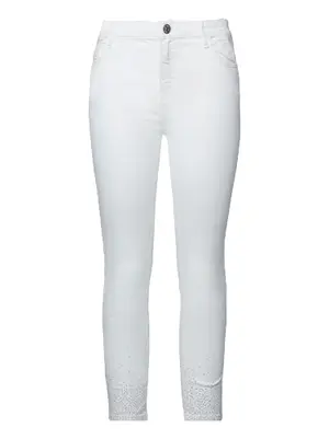 TWINSET Skinny Jeans With Appliqués - White