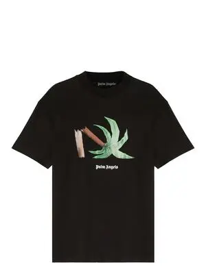 Palm Angels Broken Palm Classic Tee /green - Black