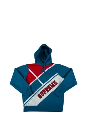 Supreme Diagonal Hooded Sweatshirt - Blue