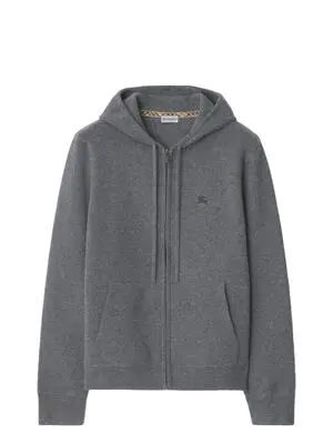 Burberry Cashmere Blend Zip Hoodie - Grey