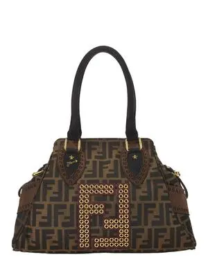 Fendi Zucca Canvas Bag Du Jour - Brown