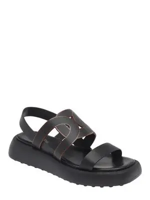TOD'S Kate Chain Slingback Sandal - Nero