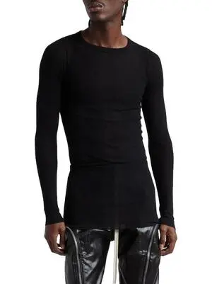 Rick Owens Forever Rib Jersey T-shirt Black