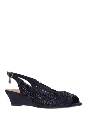 J. Reneé J. Reneé Malorie Wedge Slingbacks Black