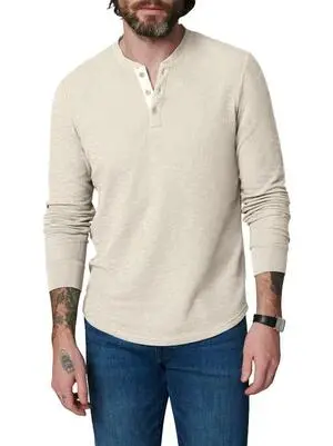 Joe's Jeans Double Face Thermal Henley Shirt Chalk