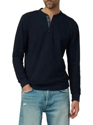 Joe's Jeans Double Face Thermal Henley Shirt - True Navy