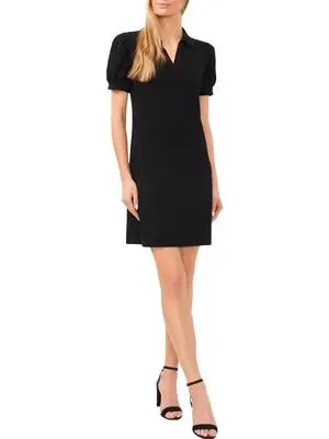 CECE DUPRAZ Knit Polo Minidress - Rich Black