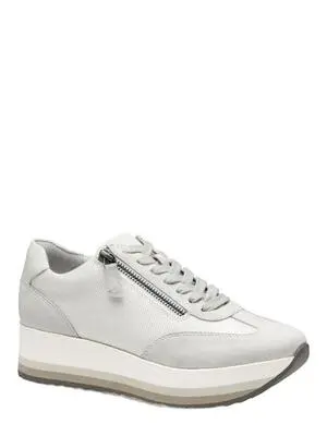 Johnston & Murphy Johnston & Murphy Gracie Side Zip Sneaker White Nylon/ Kid Suede