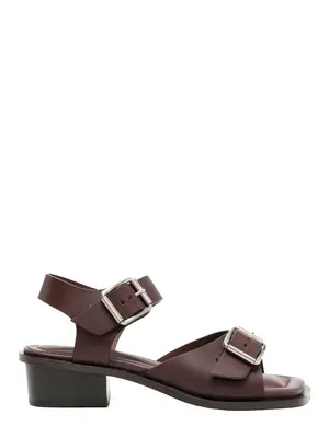 LEMAIRE 35mm Buckled Leather Sandals - Brown