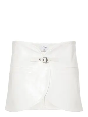 COURREGES Ellipse Vinyl Mini Skirt - White