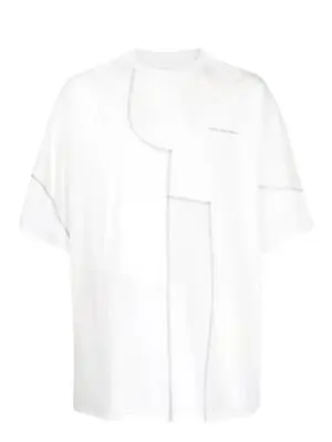 FENG CHEN WANG Panelled Cotton T-shirt - White