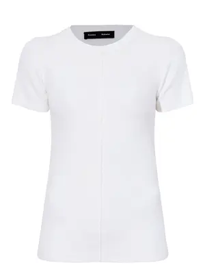 Proenza Schouler Ribbed Crewneck T-shirt - White