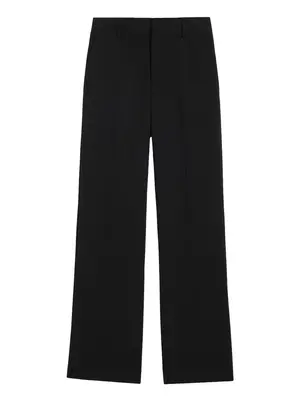 Ami Flared Twill Trousers - Black