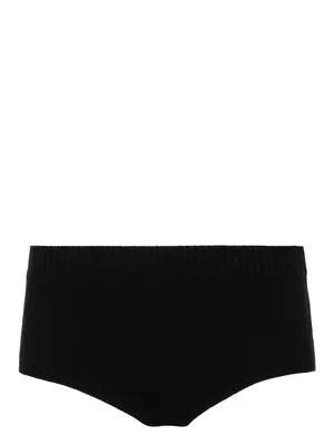 Alanui Knitted Cullote Shorts - Black
