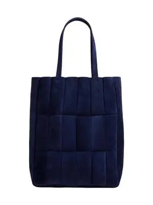 Khaite Zoe Raffia Tote Midnight Navy