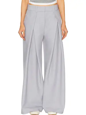 GRLFRND Nolan Pleated Trouser - Heather Grey