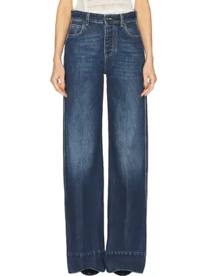Bottega Veneta Indigo Wide Leg Jeans - Mid Blue