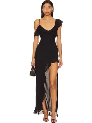 RUNAWAY THE LABEL Vacanza Maxi Dress - Black
