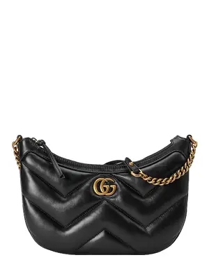 Gucci GG Marmont Medium Shoulder Bag Black Leather