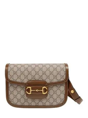 Gucci Horsebit 1955 Medium Shoulder Bag - Beige