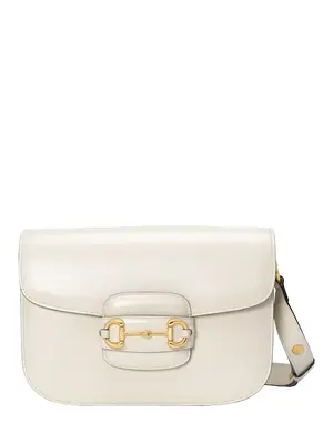 Gucci Gucci Horsebit 1955 Medium Shoulder Bag White Leather