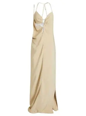 Jacquemus Goccia Cutout Maxi Dress - Beige