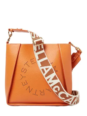 Stella McCartney Stella McCartney Stella Logo Shoulder Bag Orange
