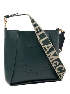 Stella McCartney Stella McCartney Stella Logo Shoulder Bag Pine Green