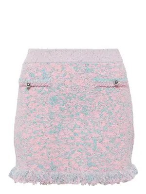 Rabanne Tweed Mini Skirt - Pink