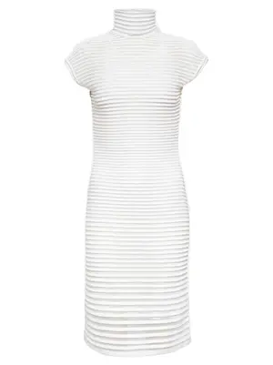 Alaïa Striped Minidress - White