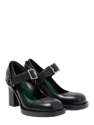 Burberry 85 Leather Pumps - Black