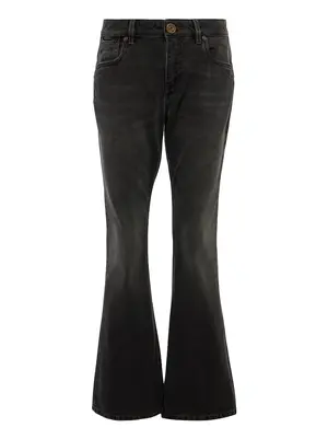 Balmain Western Bootcut Low-rise Jeans - Black