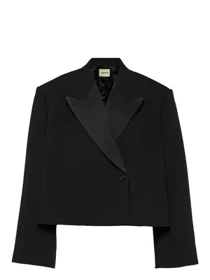 Khaite Raymond Cropped Blazer - Black