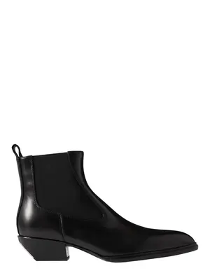 Alexander Wang Slick Leather Ankle Boots - Black