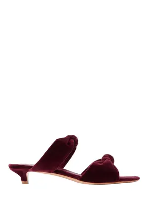 Le Monde Beryl Le Monde Béryl Knot Velvet Mules Purple