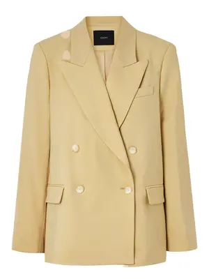JOSEPH Jaden Double-breasted Stretch-wool Blazer - Neutrals