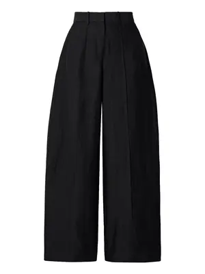Cult Gaia Janine Textured Wide-leg Pants - Black