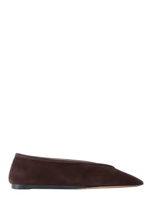 Le Monde Beryl Luna Suede Ballerinas - Brown