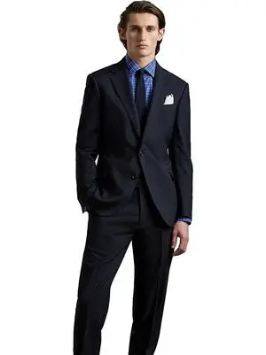 Ralph Lauren Gregory Hand-tailored Wool Twill Suit - Navy