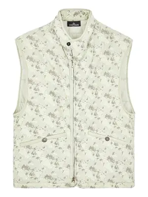 Stone Island Printed Brushed Gilet - Green