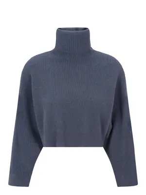 Brunello Cucinelli Turtleneck Sweater - Blue