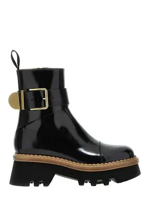 Chloé Owena Leather Boots - Black