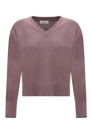 Brunello Cucinelli Cashmere Cropped Sweater - Pink
