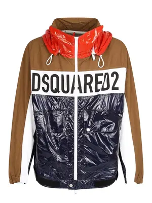 Dsquared2 Logo Hooded Windbreaker Black