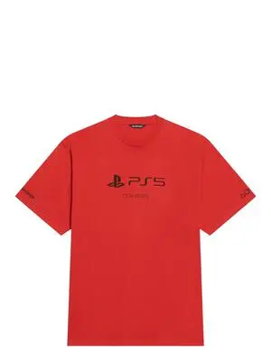 Balenciaga Playstation Boxy Tee 'vermillon/black - Red