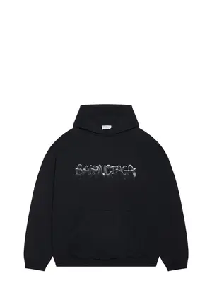 Balenciaga Wide Fit Hoodie - Black