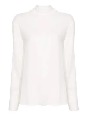 Fabiana Filippi Roll-neck Blouse - White