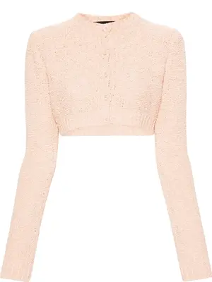 Fabiana Filippi Bouclé Cropped Cardigan - Orange