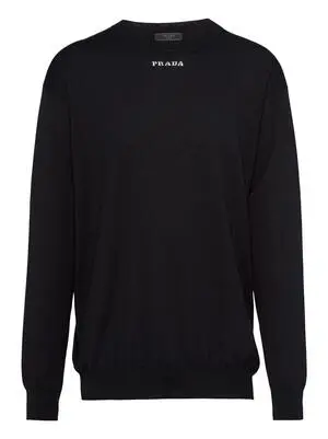 PRADA Intarsia-Logo Cashmere Jumper