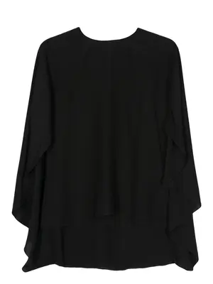 Rodebjer Cape-inspired Blouse - Black